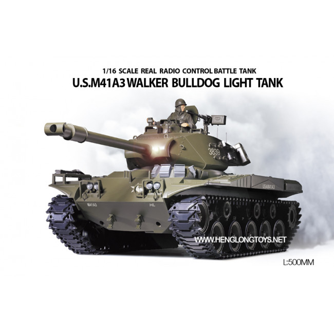 Tanque M41 A3 radio control heng long 2.4Ghz